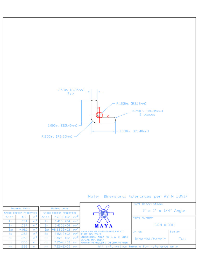 10 010011-1x1x.25 | PDF
