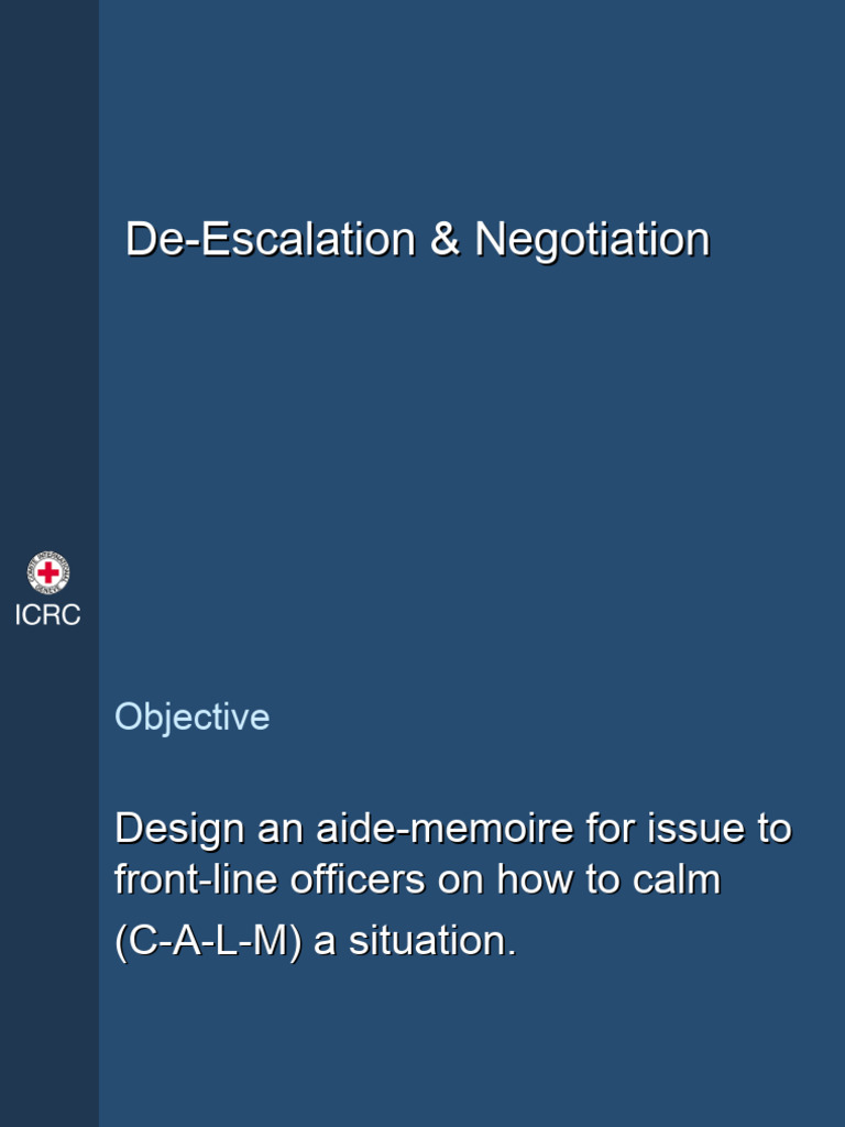 De-Escalation Techniques for Law Enforcement | PDF | Police | Use Of Force