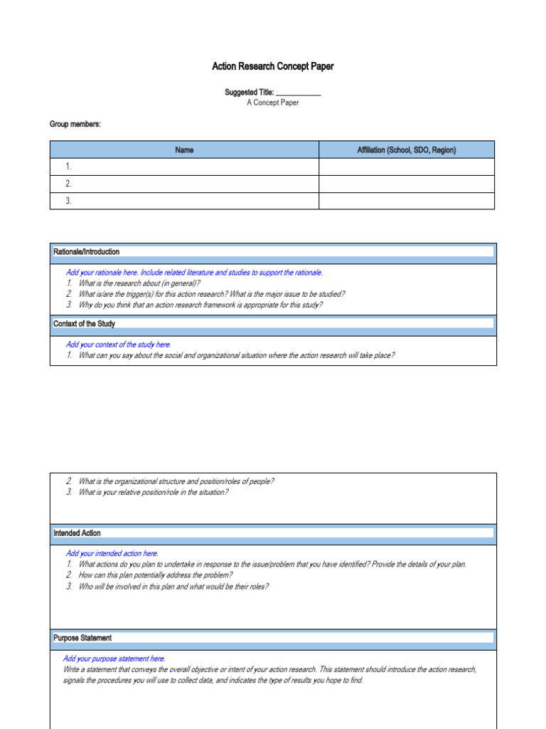 Action Research Concept Paper | PDF | Cognitive Science | Cognition
