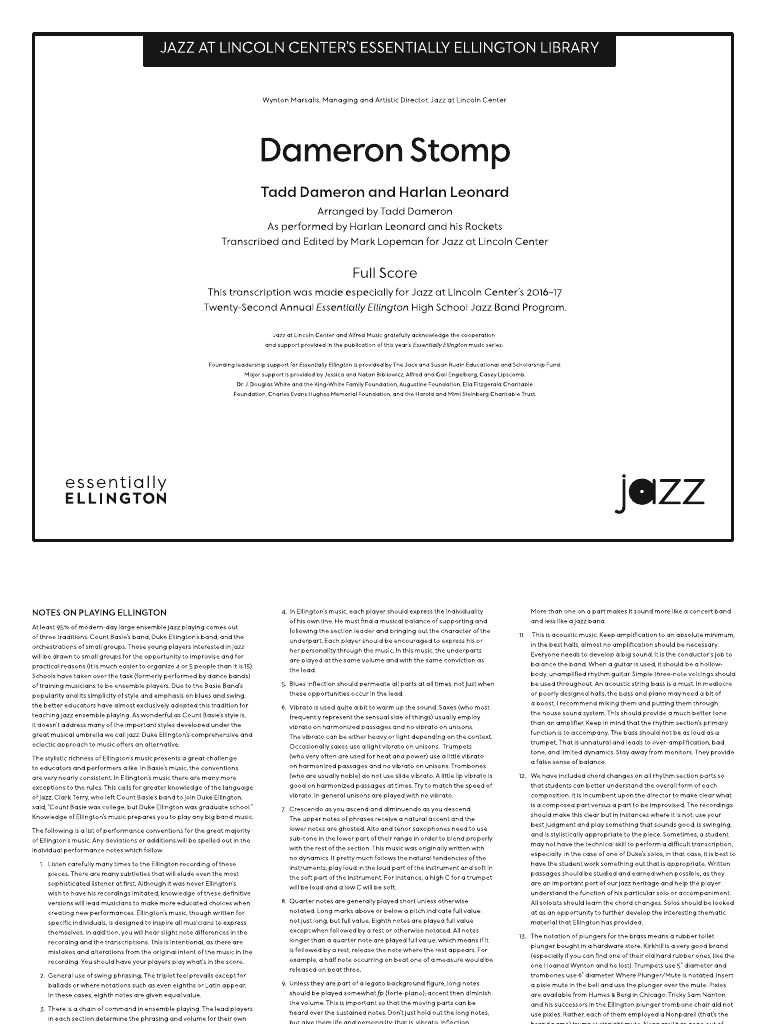 Dameron Stomp Score | PDF