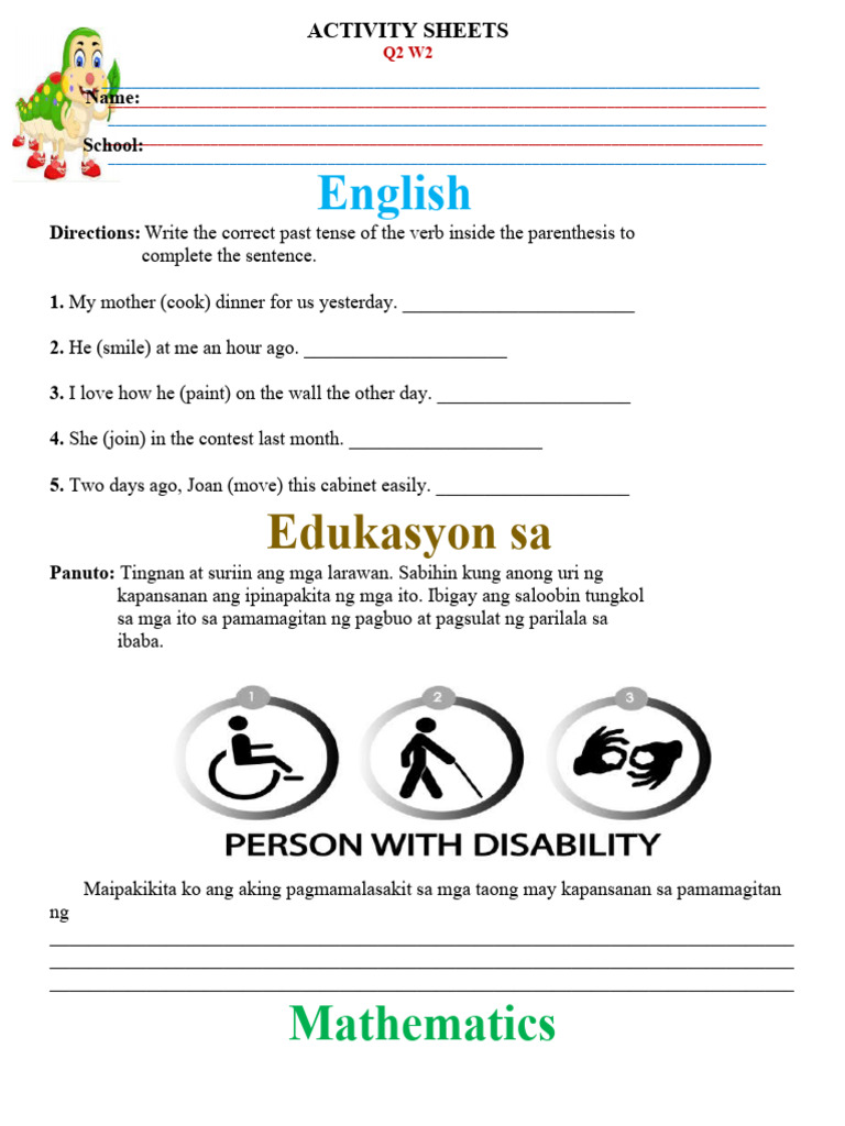 Activity Sheets Q2 W2 | PDF