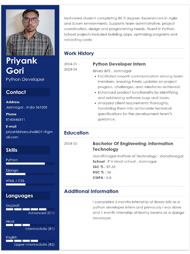 Priyank - Bhanushali - Resume | PDF