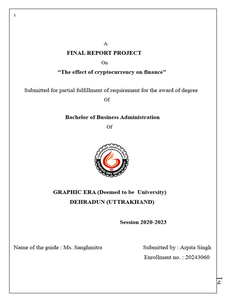 FRP Report 1-1 | PDF | Cryptocurrency | Quantitative Research