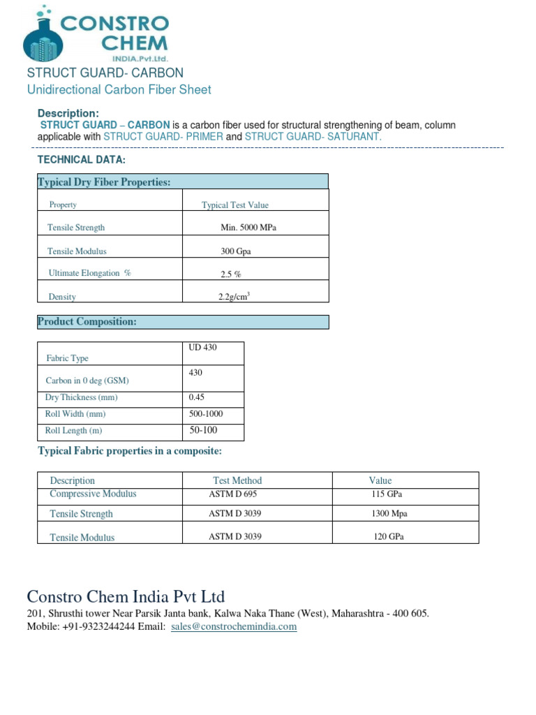 TDS of Struct Guard - Carbon | PDF