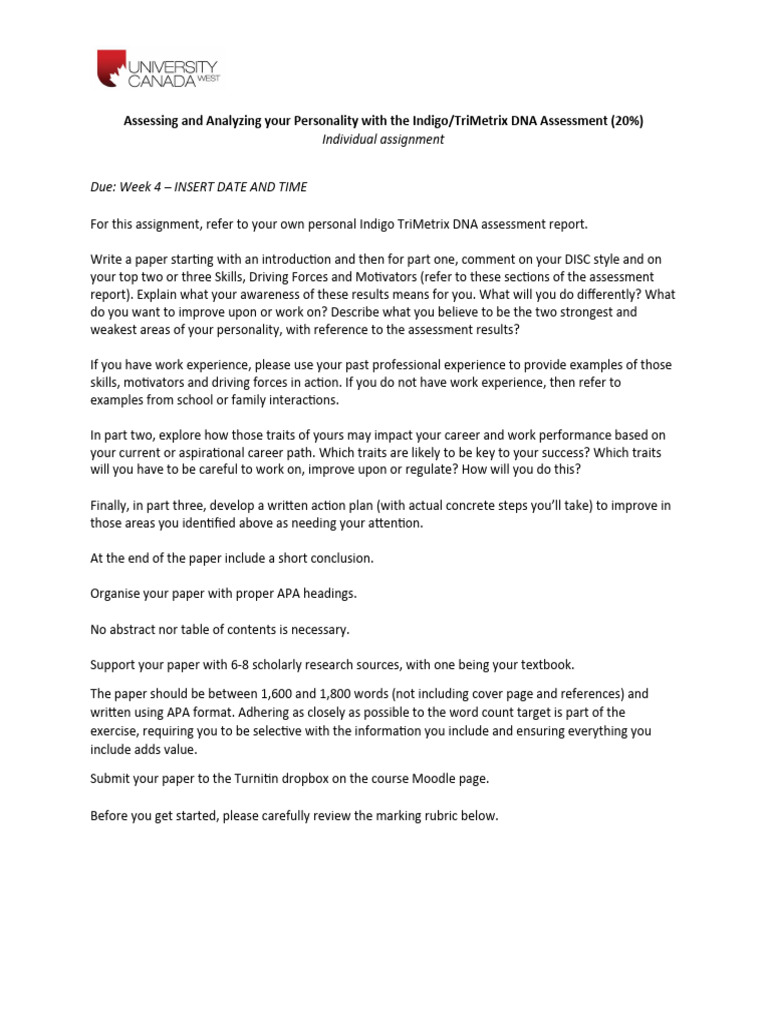Trimetrix Indigo Assessment | PDF | Thought | Argument