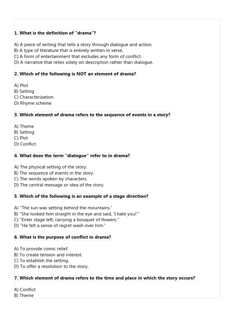 Drama, Debate, and Writing Quiz | PDF | Propaganda | Human Communication