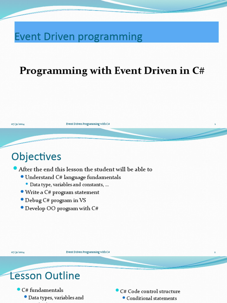 2.1 Programming With C# | PDF | C Sharp (Programming Language) | Integer (Computer Science)