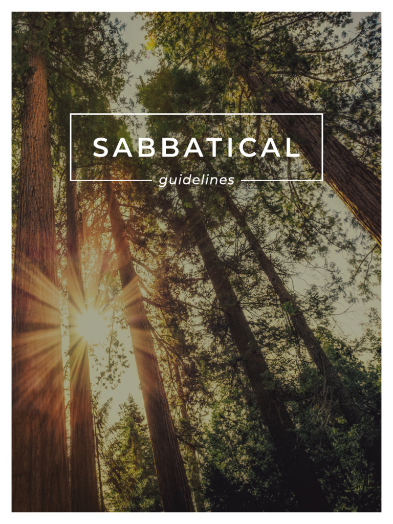 Sabbatical Guidelines Print | PDF | Jesus