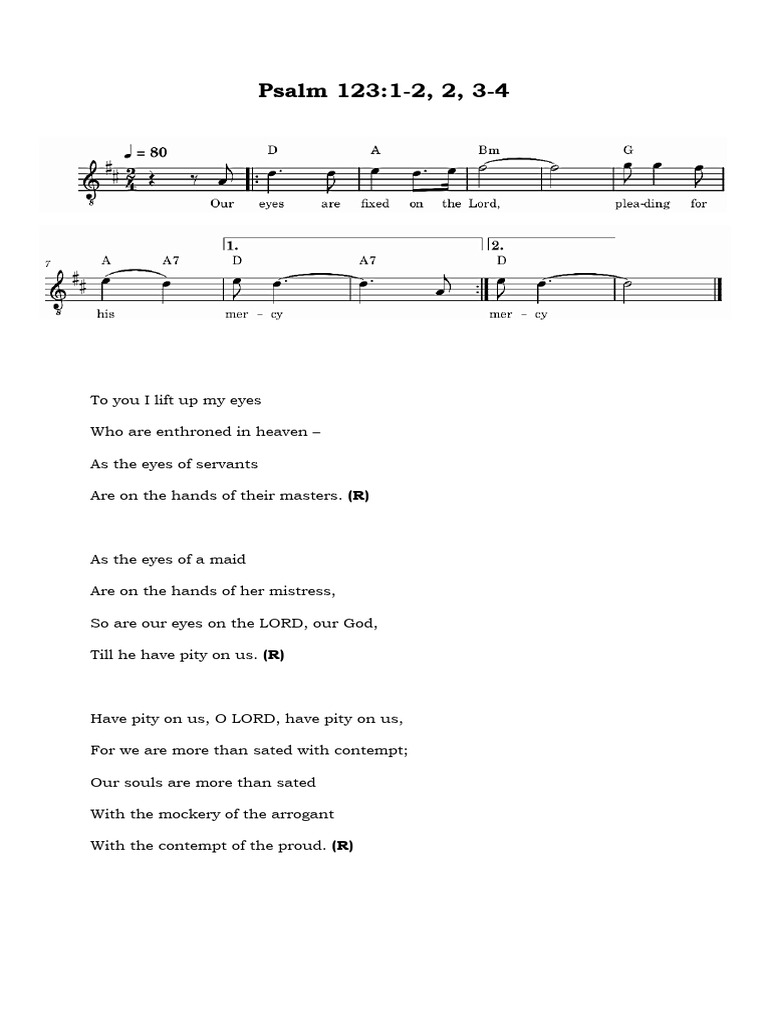 Psalm 123 | PDF