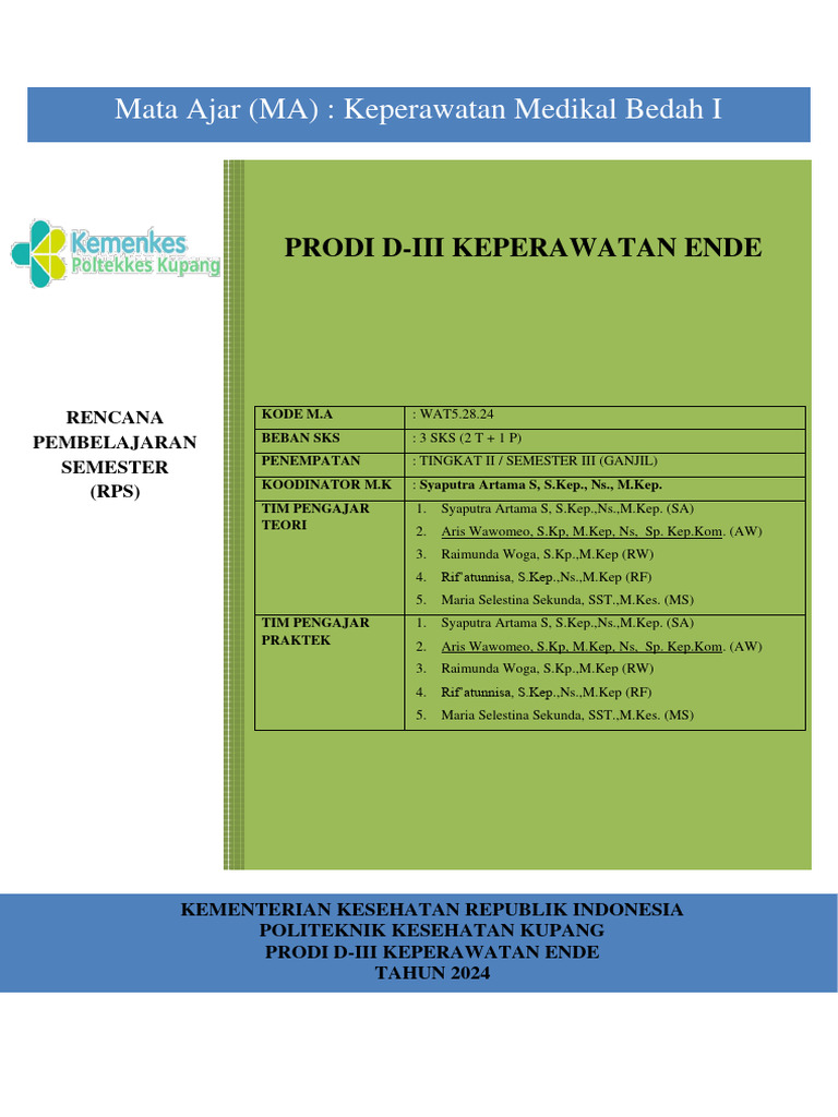 2024 RPS Teori KMB I | PDF | Sains & Matematika
