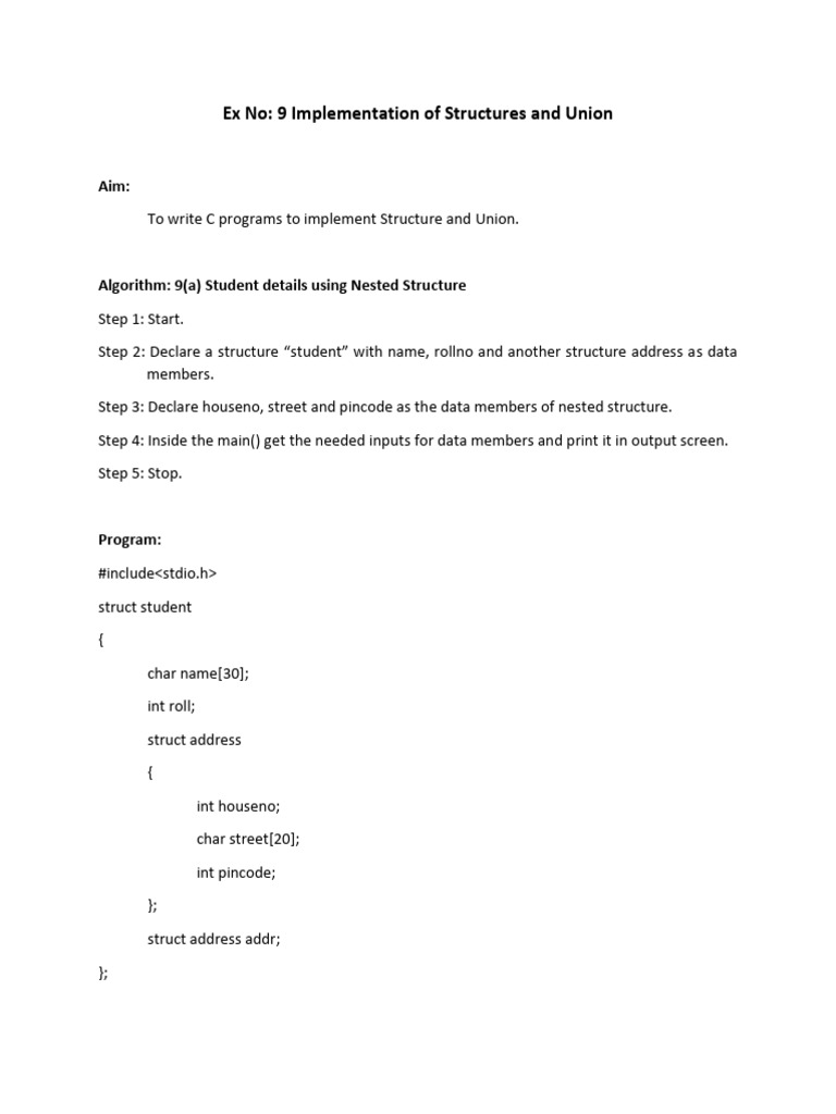 C Lab Ex 9 and 10 With Alg | PDF | Computer Programming | Computing