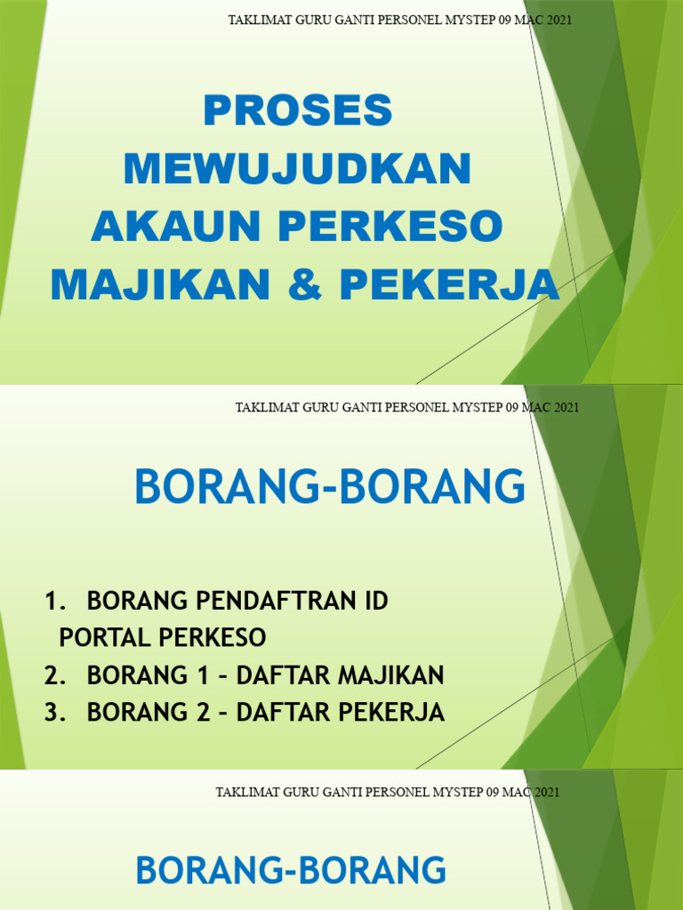 SLIDE TAKLIMAT Mystep PERKESO | PDF