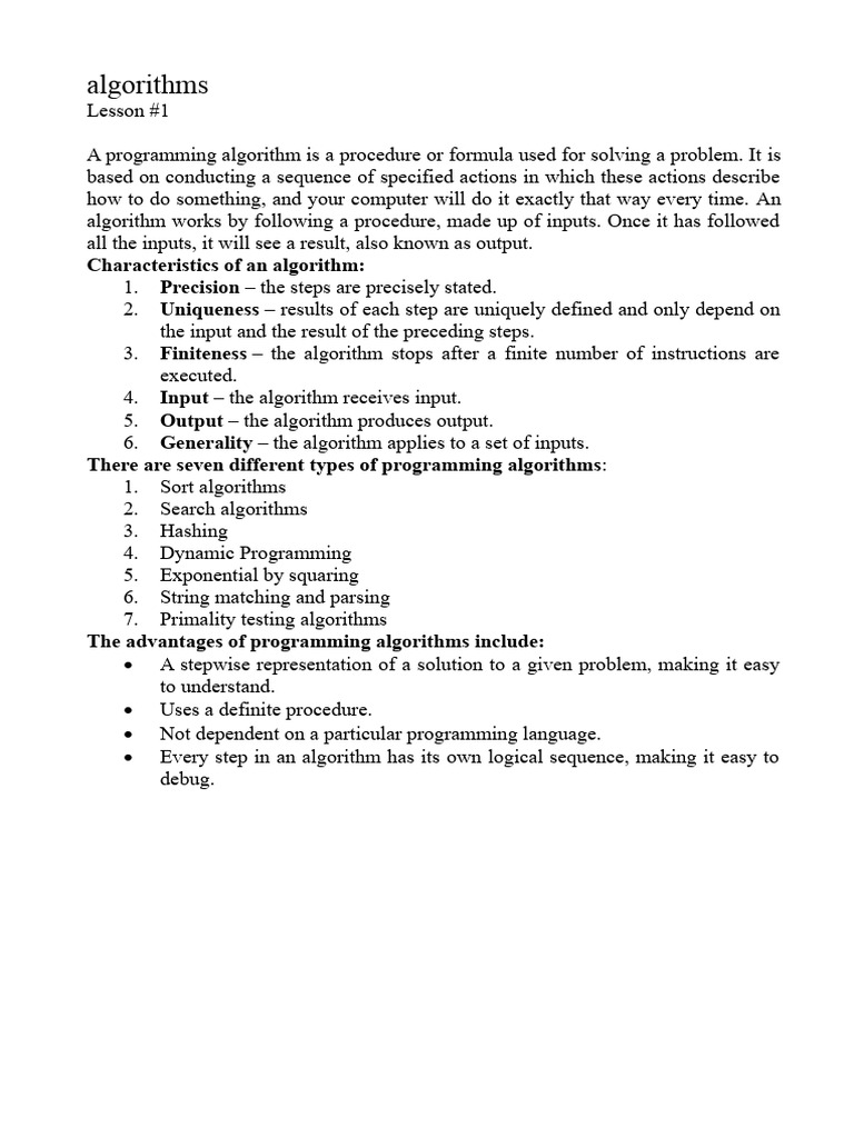 Programming Lessons Pdf Python Programming Language Algorithms