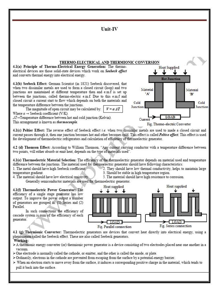 Thermo-Electrical Conversion Explained | PDF | Electrical Engineering ...