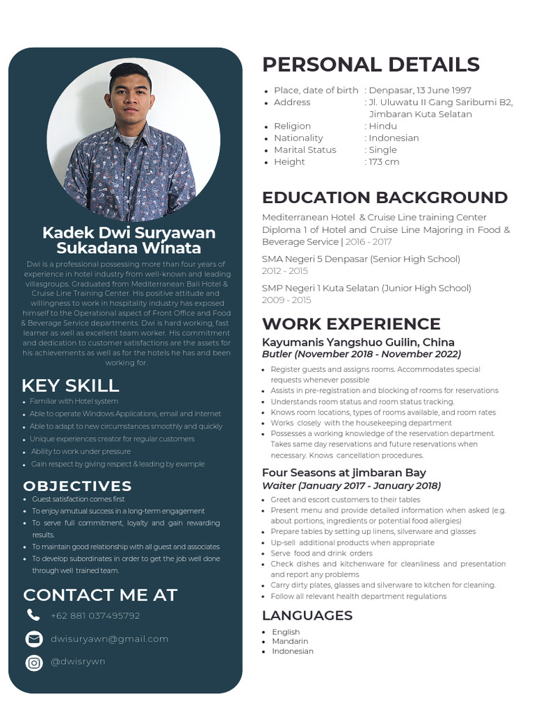Hotel Industry Professional Profile | PDF