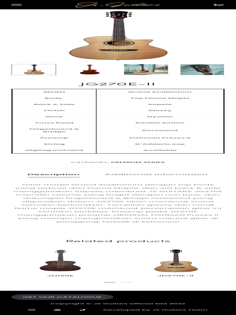 JG270E-II - JS Guitar Official | PDF