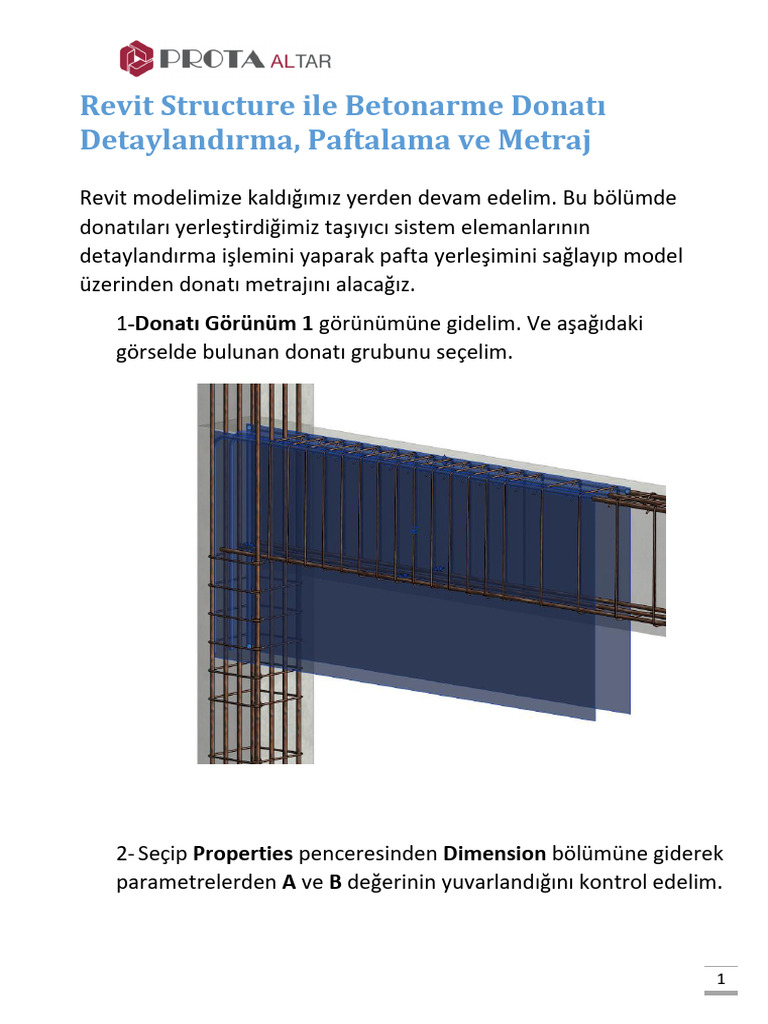 2-Revit Structure Ile Betonarme Donatı Detaylandırma, Paftalama Ve ...