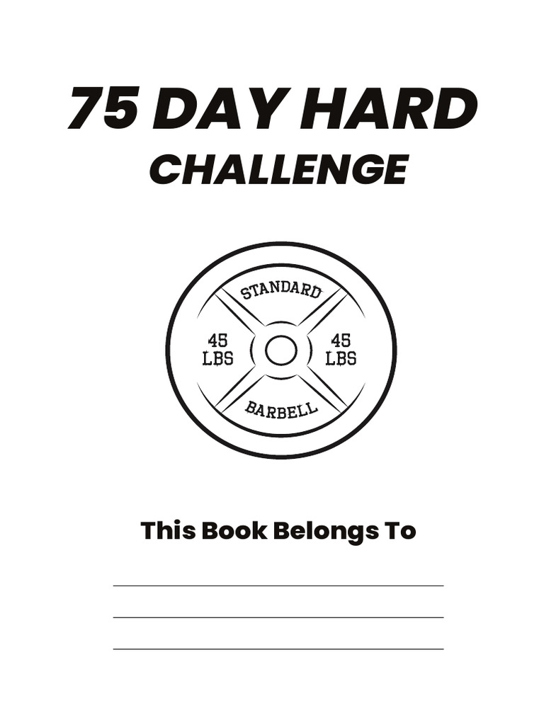 75 Day Hard Challenge (A4 Size) | PDF | Meal | Lunch