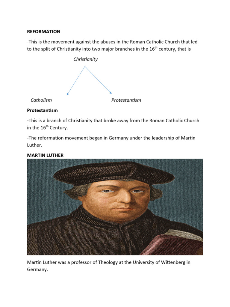 Year 8 Week 5-7 Reformation | PDF | Calvinism | Martin Luther