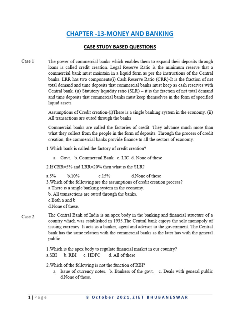 CH 13 CBQ | PDF | Reserve Bank Of India | Repurchase Agreement