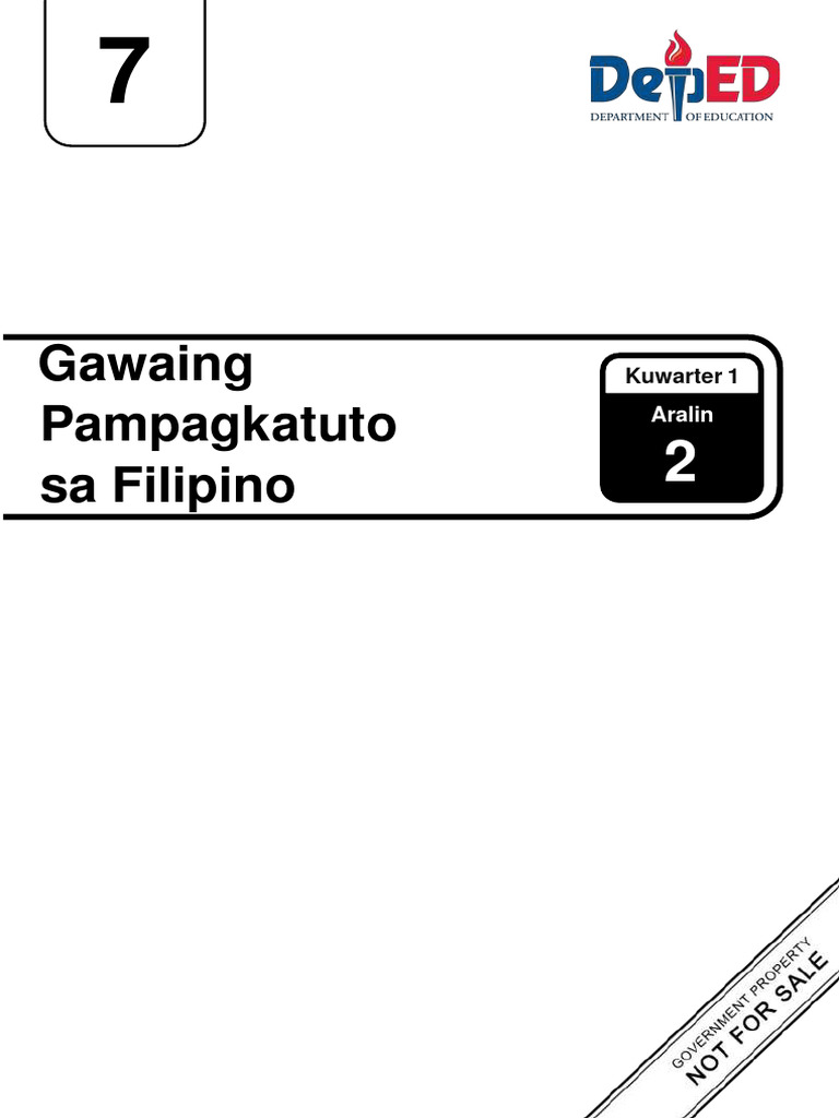 WS Q1 Filipino 7 Lesson 2 Week 2 | PDF