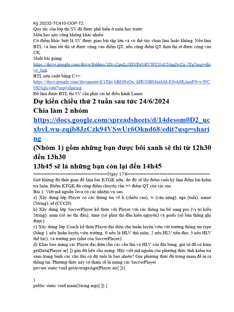 Ôn tập OOP | PDF
