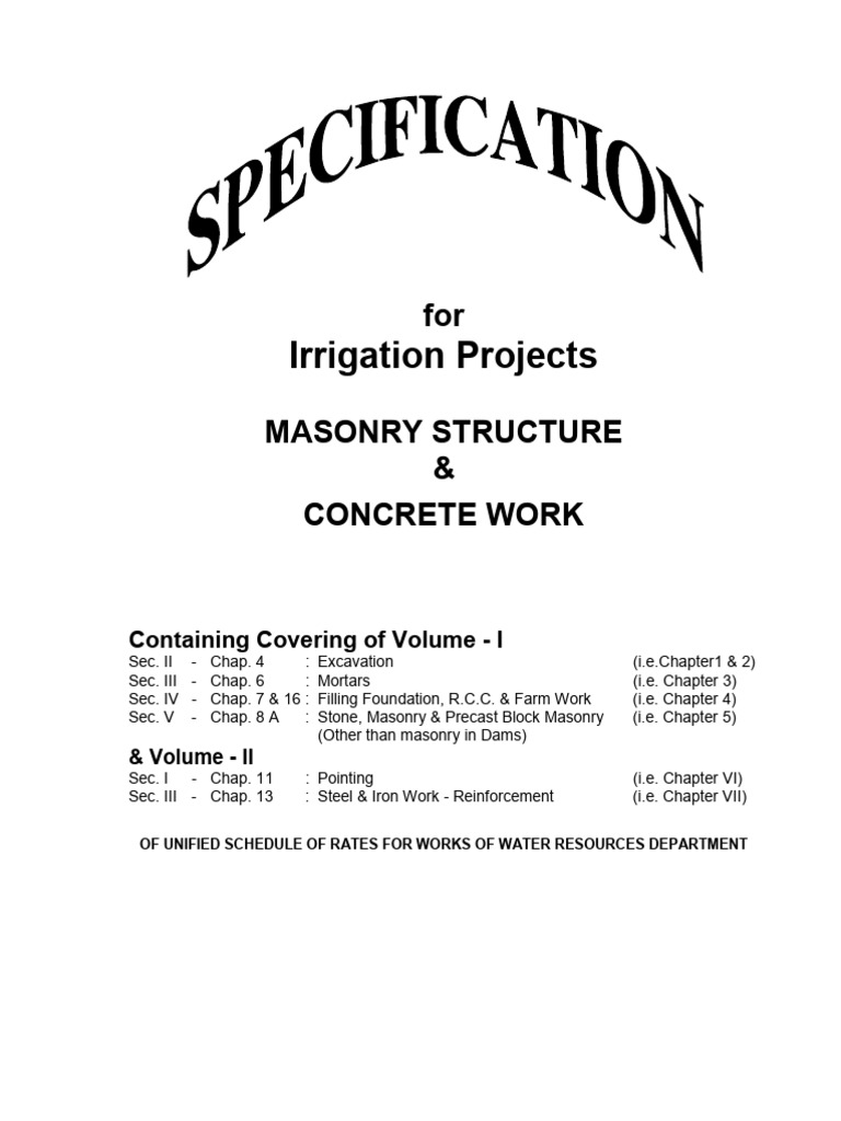 5C Specification | PDF | Concrete | Sand