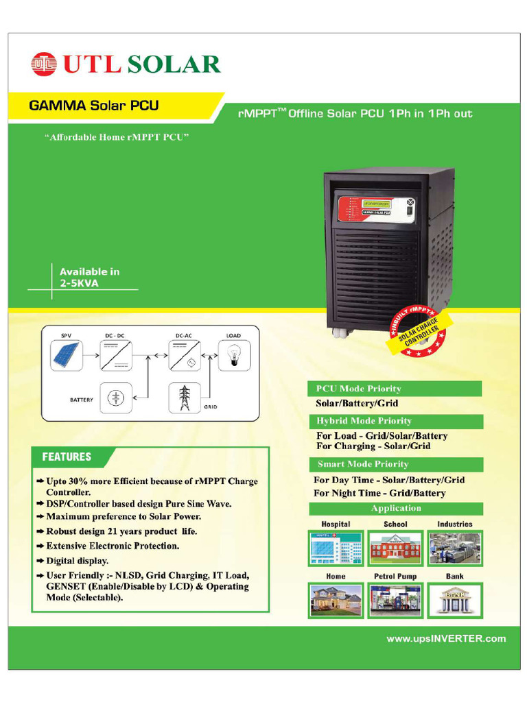 5kva Utl Gamma MPPT Inverter | PDF