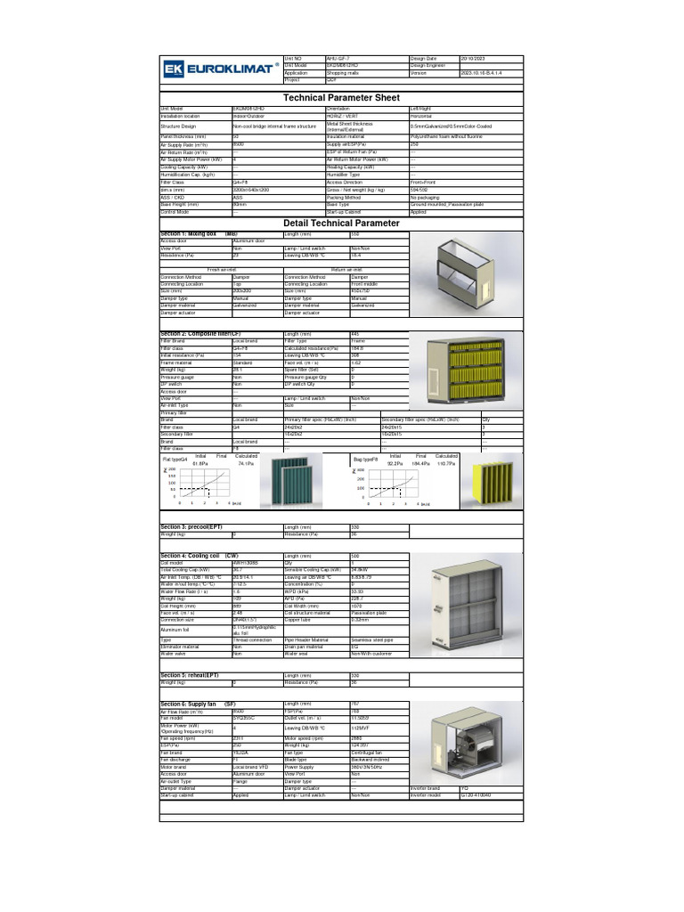AHU TDS With Heat Pipe | PDF | Pipe (Fluid Conveyance) | Building ...