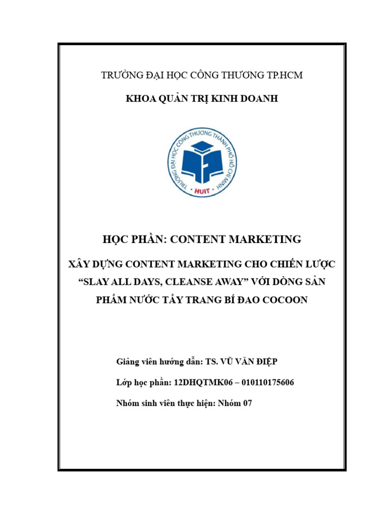Content Marketing - Nhóm 7 - Official | PDF