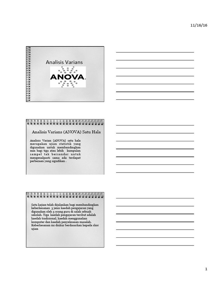 K7 ANalisis Varians PDF | PDF