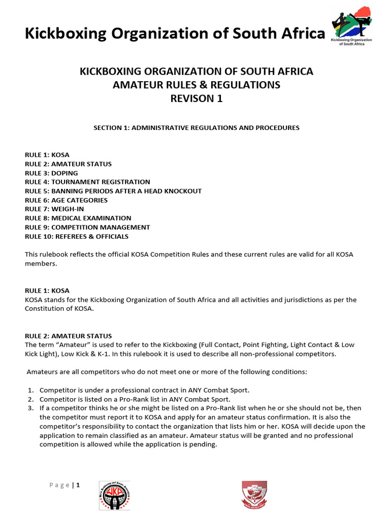 KOSA Amateur Rules & Regulations For Tatami & Ring - 240521 - 092532 ...