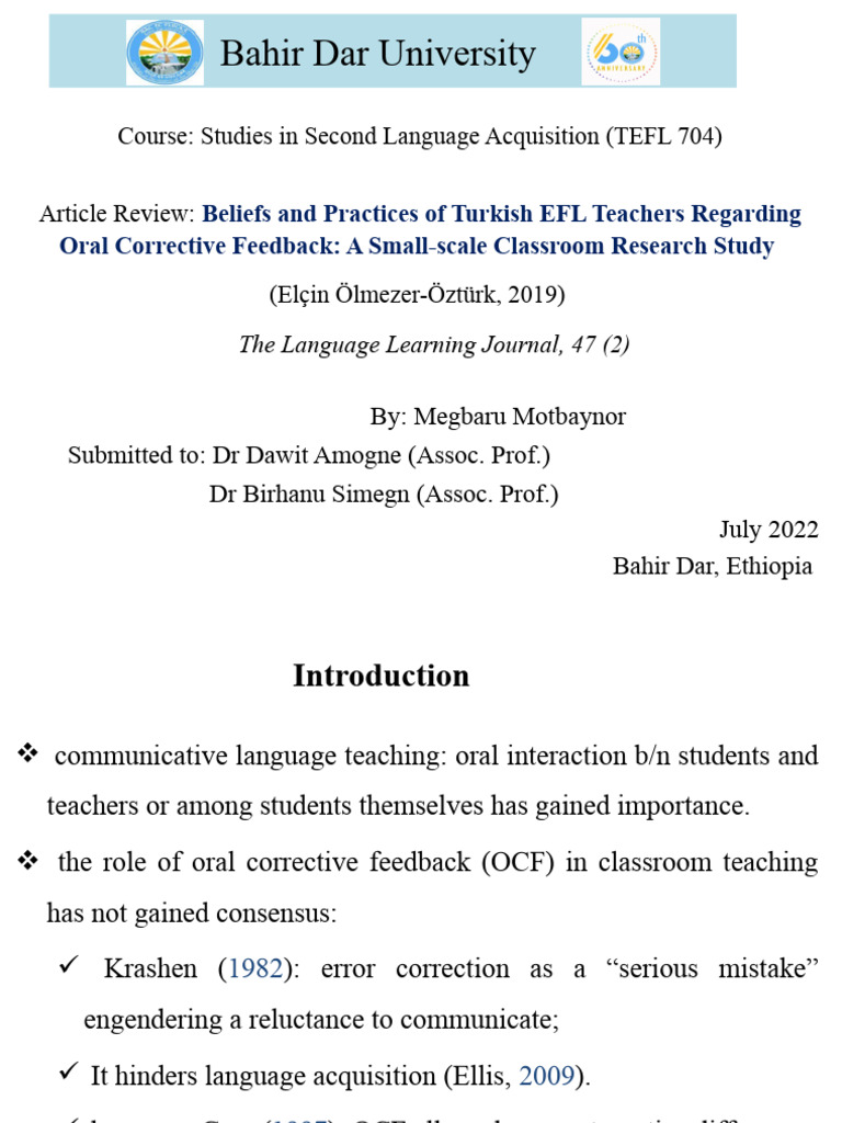 Article Review On OCF | PDF | English As A Second Or Foreign Language ...
