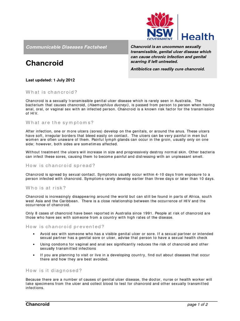 Chancroid | PDF | Medical Specialties | Diseases And Disorders