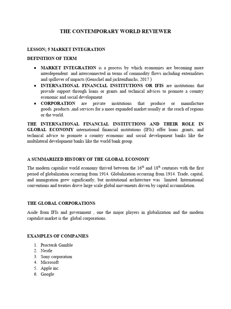 The Contemporary World Reviewer | PDF | Territorial Waters | United ...