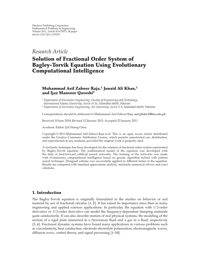 Solution of Fractional Order System of | PDF | Mathematical Optimization | Algorithms
