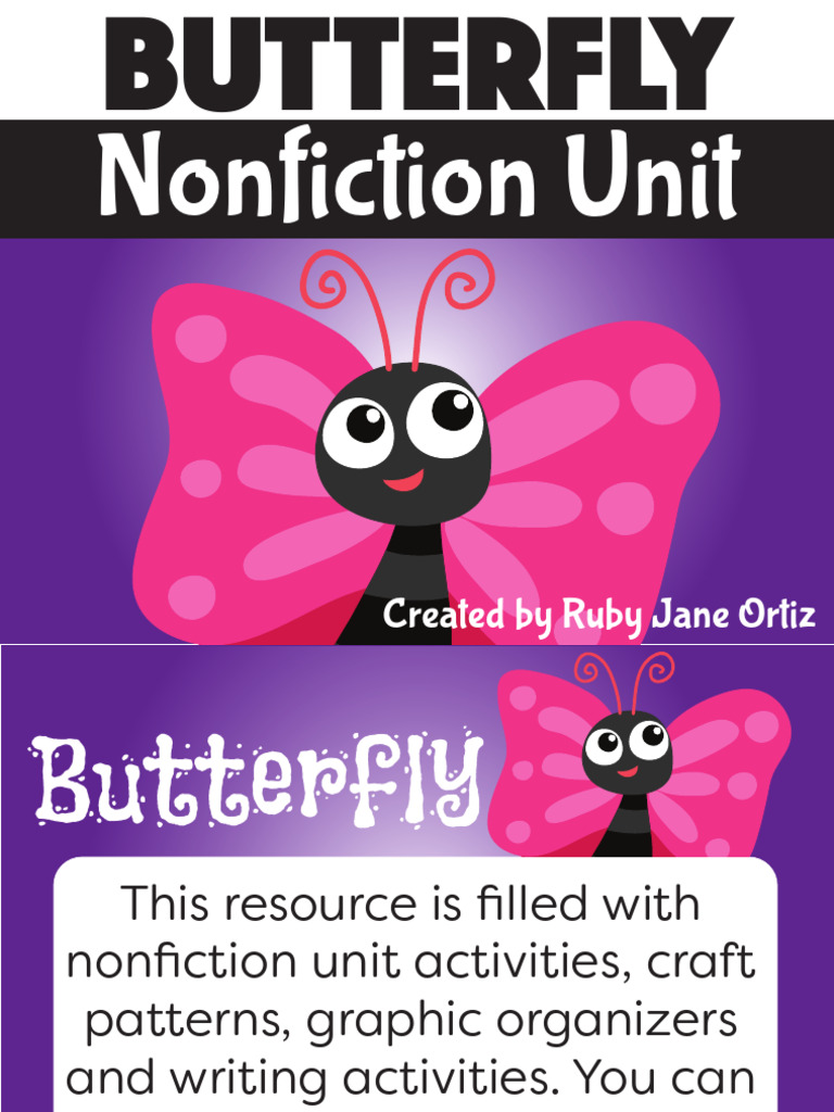 Nonfiction Butterfly Unit Activities | PDF | Self-Improvement