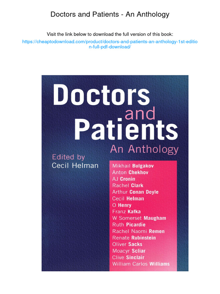 Doctors and Patients - An Anthology., 978-1857759938 | PDF | Physician ...