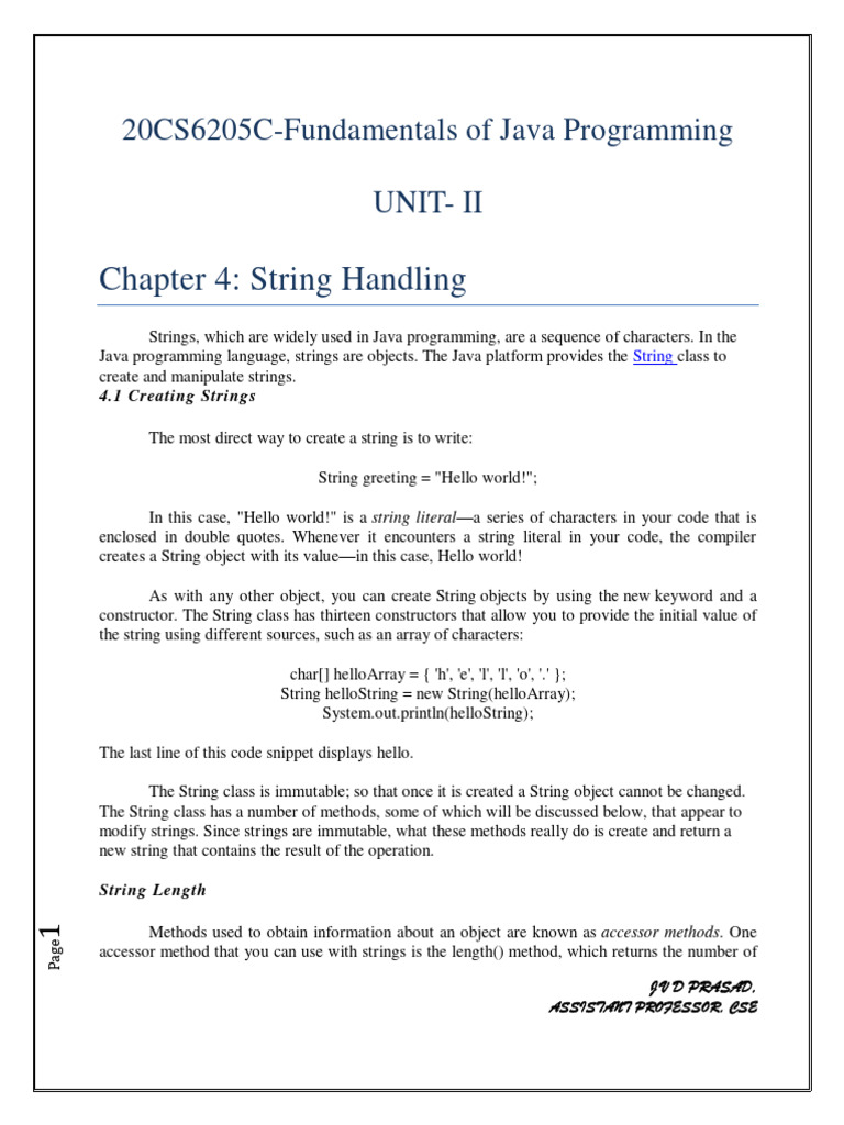 20CS6205C Fund - of JAVA Programming UNIT-II | PDF | Inheritance ... 20CS6205C Fund - of JAVA Programming UNIT-II | PDF | Inheritance ...