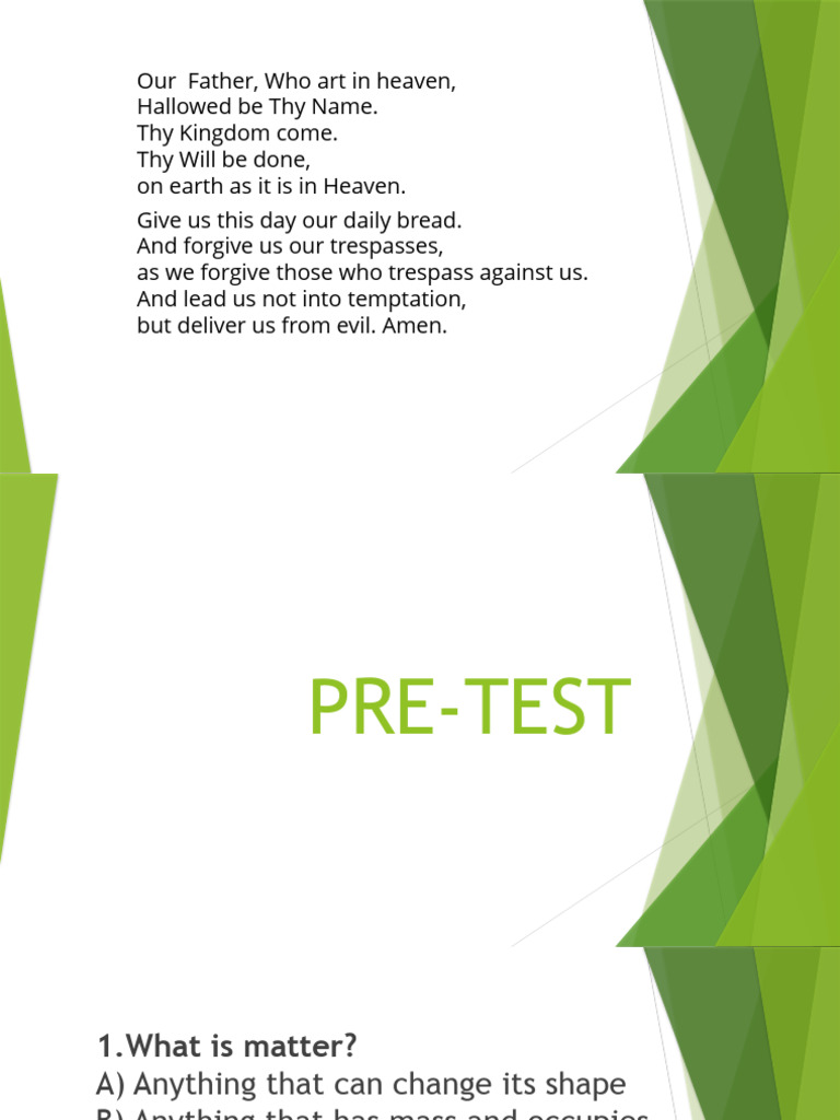 Pre Test | PDF