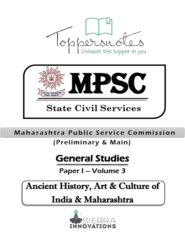 MPSC Sample Paper 1 Volume 3 Ancient History Art Culture of India ...