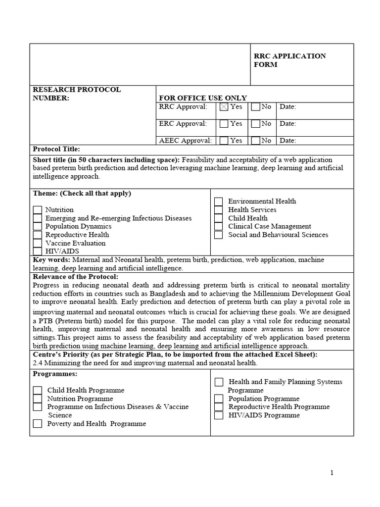 Protocol - PretermBirth - Final Note | PDF | Machine Learning | Preterm ...