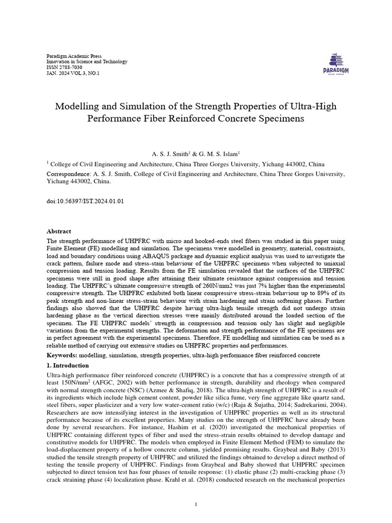 Modelling and Simulation of The Strength | PDF | Strength Of Materials ...