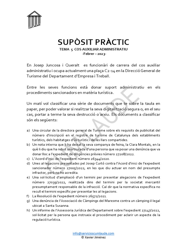 2.a.-Supòsit Pràctic - 6 I 11-2-2023 | PDF