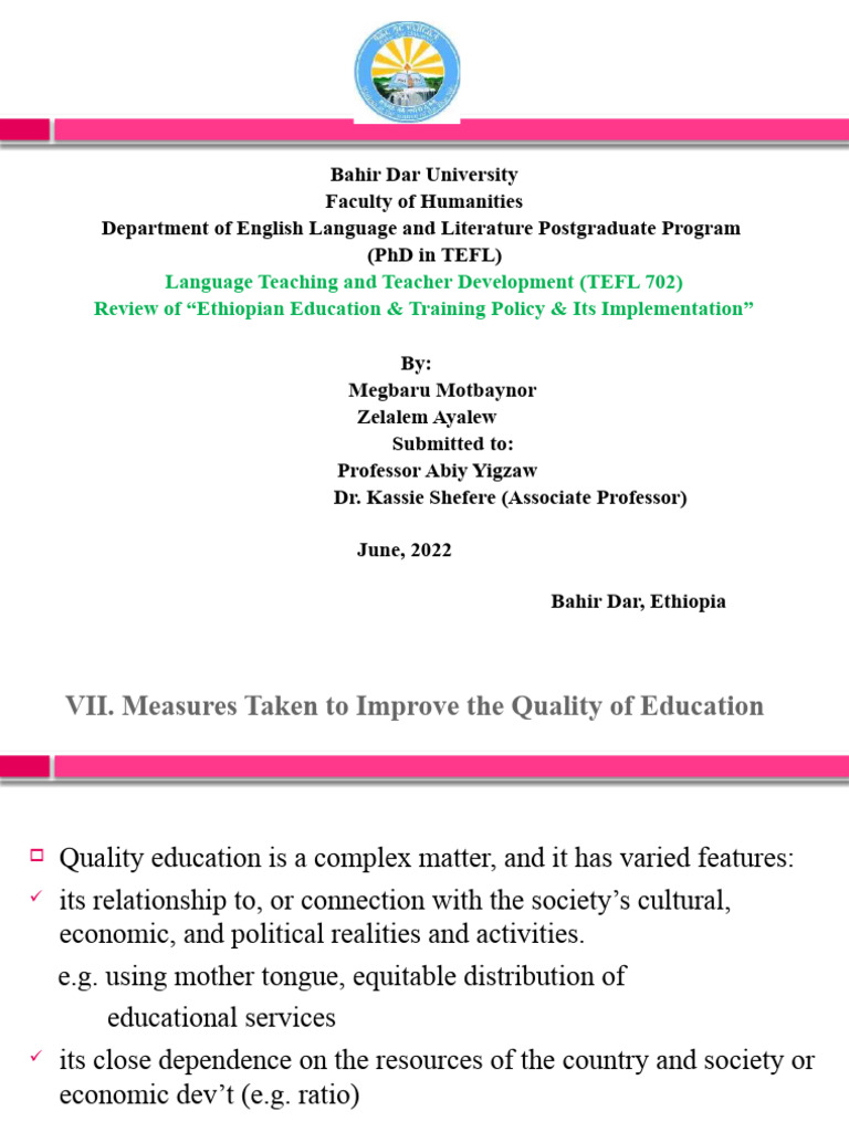 Megbaru & Zelalem-Review | PDF | Teachers | Vocational Education