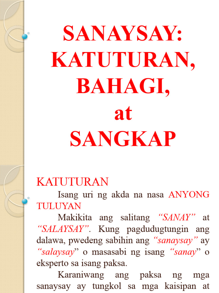Filipino B10 Sanaysay | PDF