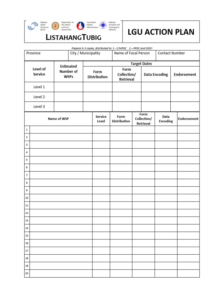 LGU Action Plan | PDF