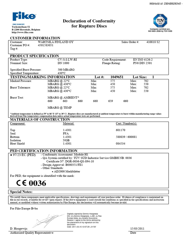 Cer 410818 11109843 | PDF | Specification (Technical Standard)