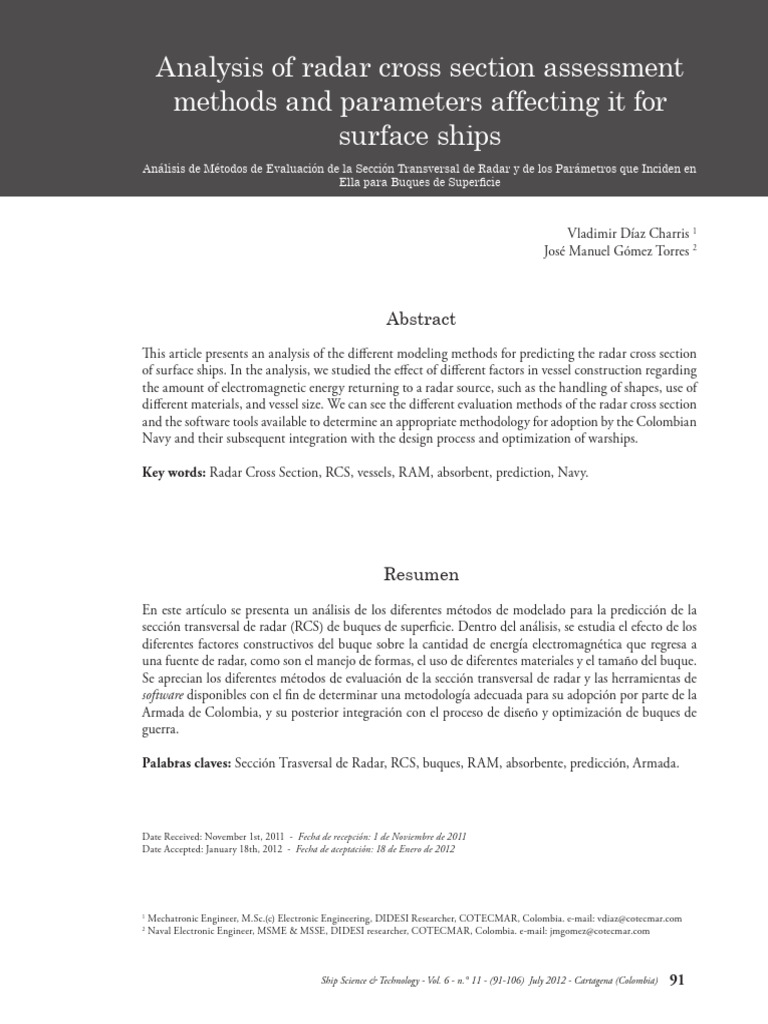 Radar Cross Section Prediction for Ships | PDF | Radar | 3 D Computer Graphics