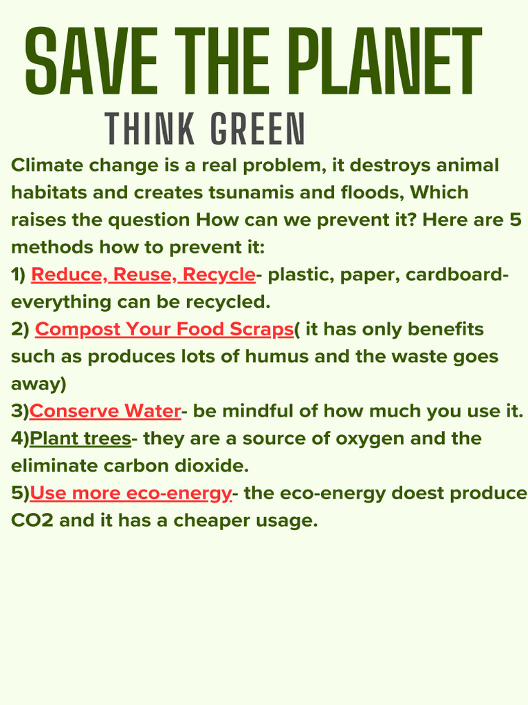 Save The Planet | PDF